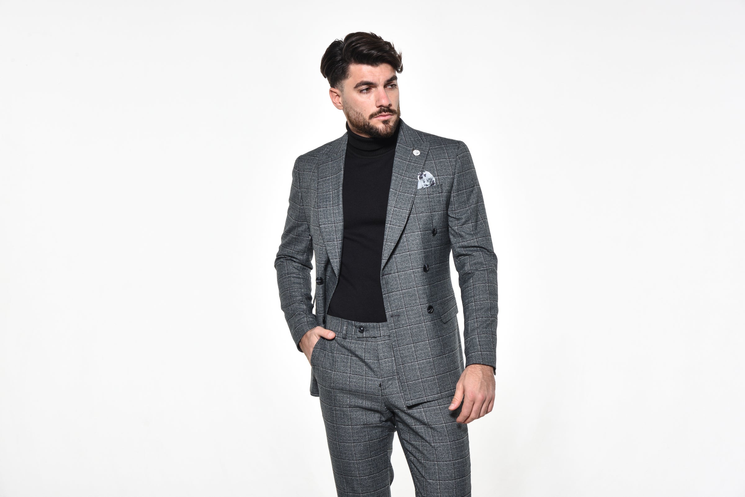 RML Dark Forest Green Check DB 2PSuit | Richmenlooks